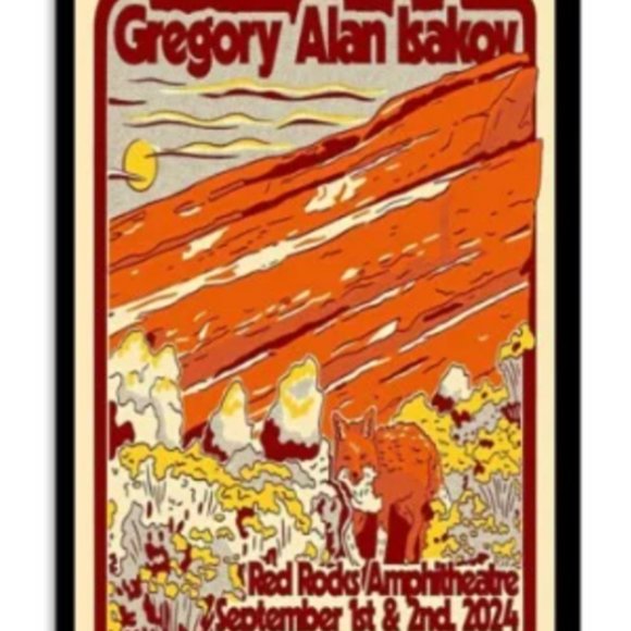 Art | Gregory Alan Isakov Red Rocks Amphitheatre Co September 224 ...
